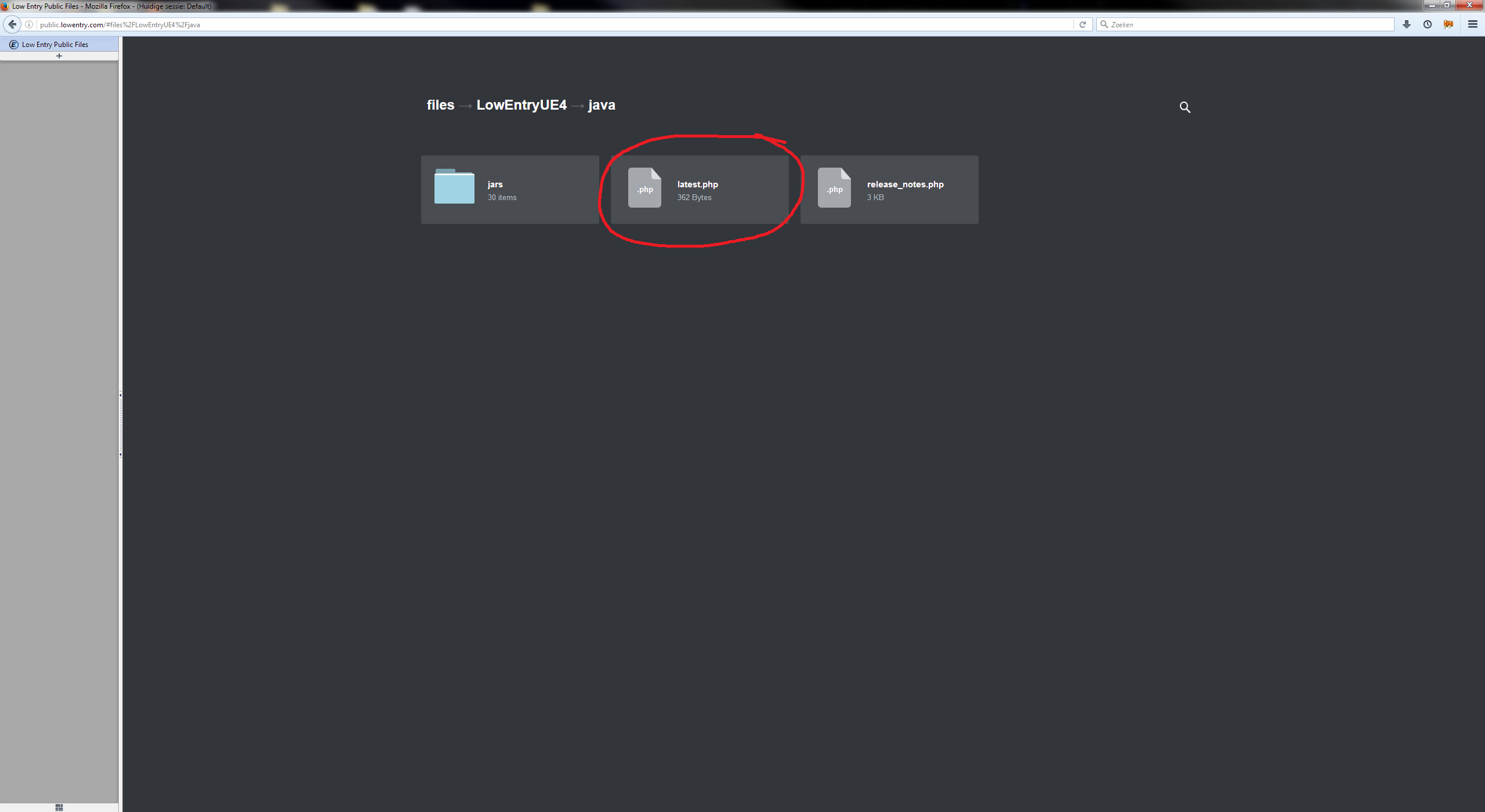 Click on [latest.php].